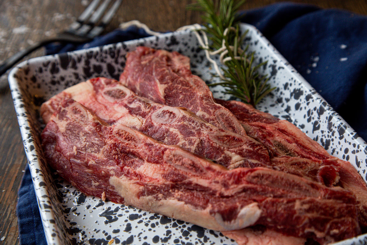 Texas Wagyu Beef Chuck Short Ribs Flanken Style 1 Thick