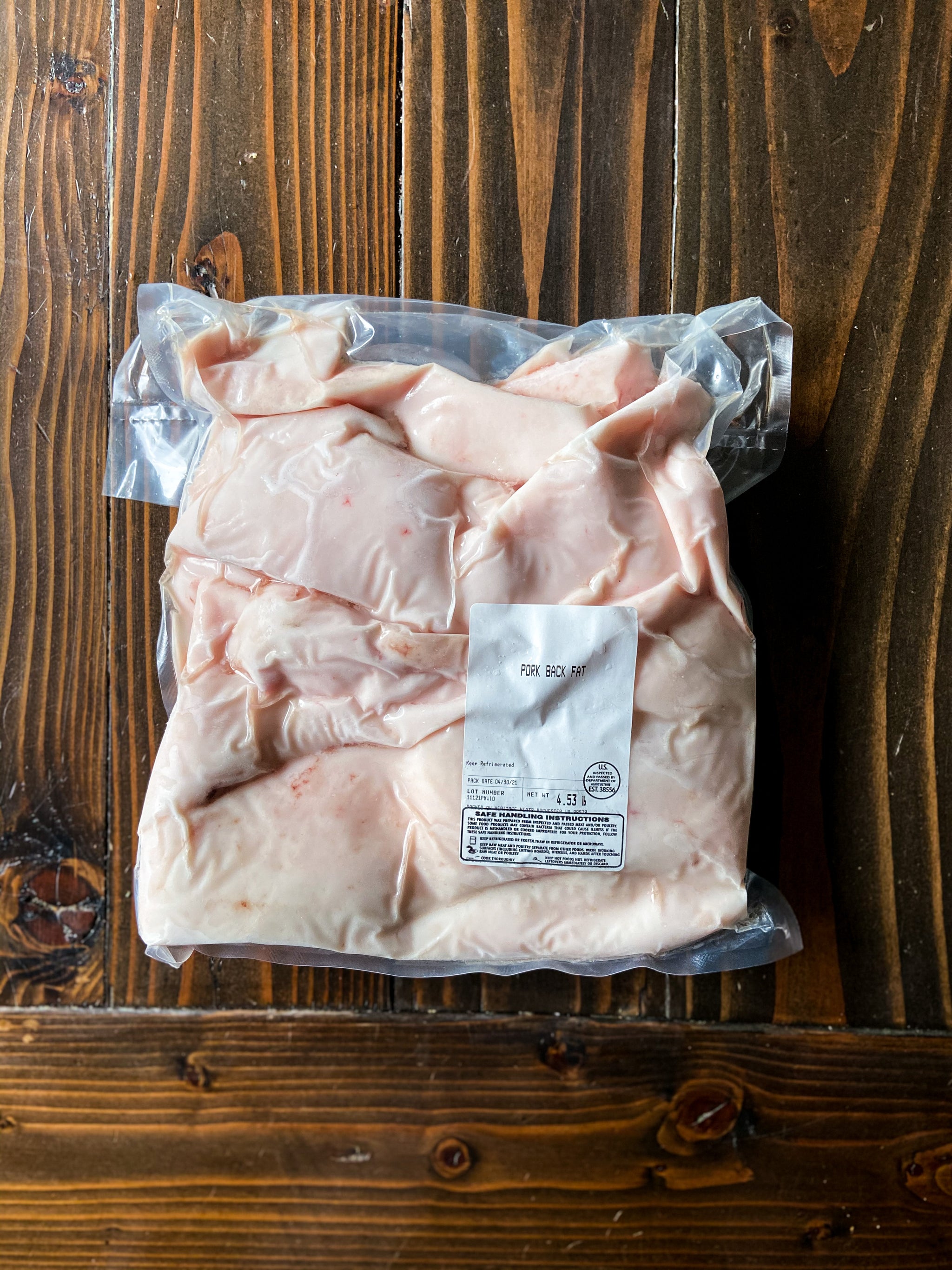Fresh Pork Back Fat – Widnor Farms